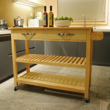 ZENSTYLE Small Kitchen Cart with Wheels, Shelves and Storage Rack ...