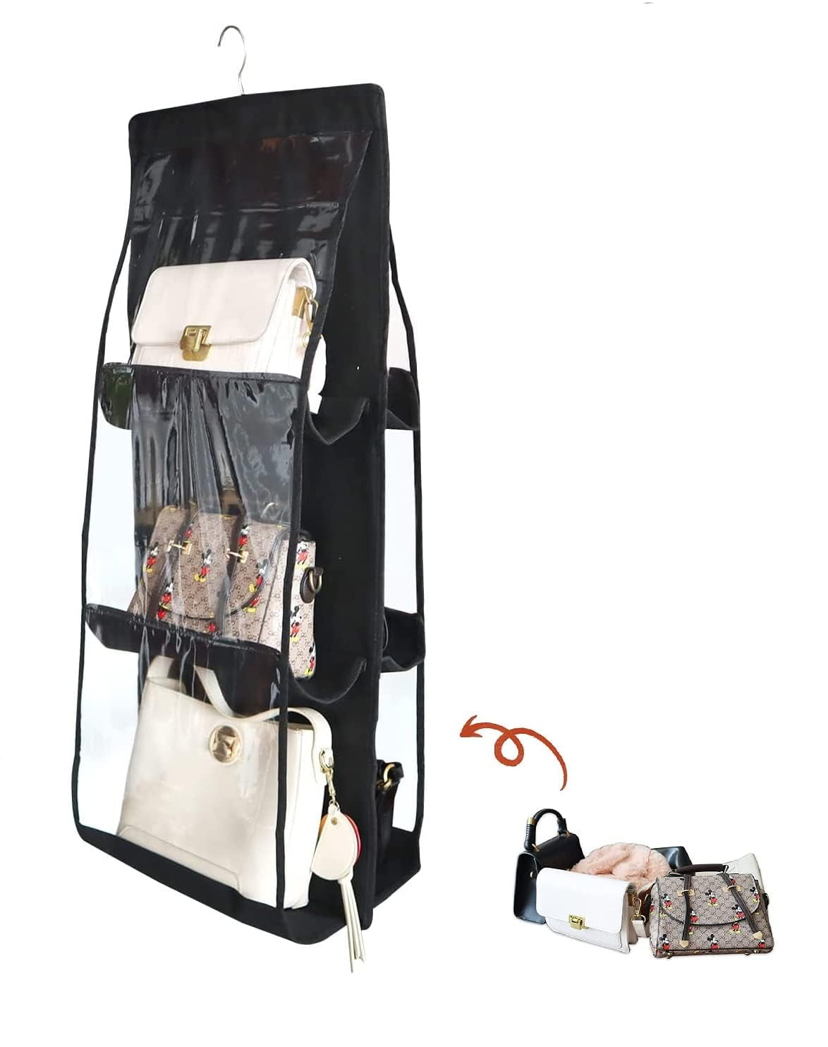 VishAl smart MAll Handbag Organizer Foldable Purse Storage SpaceSaving ...