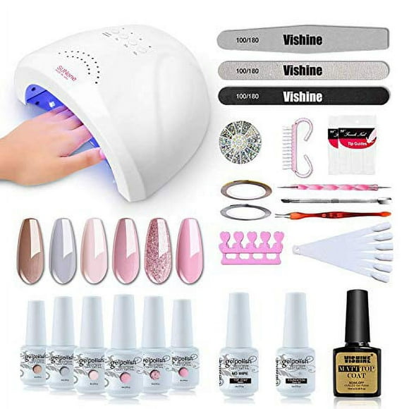 Vishine Gel Nail Polish Starter Kit Colors Gel Polish Set Base Top Coat