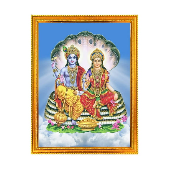 Vishnu Laxmi-Religious God Photo Frame for Home & Pooja Room Decor ...