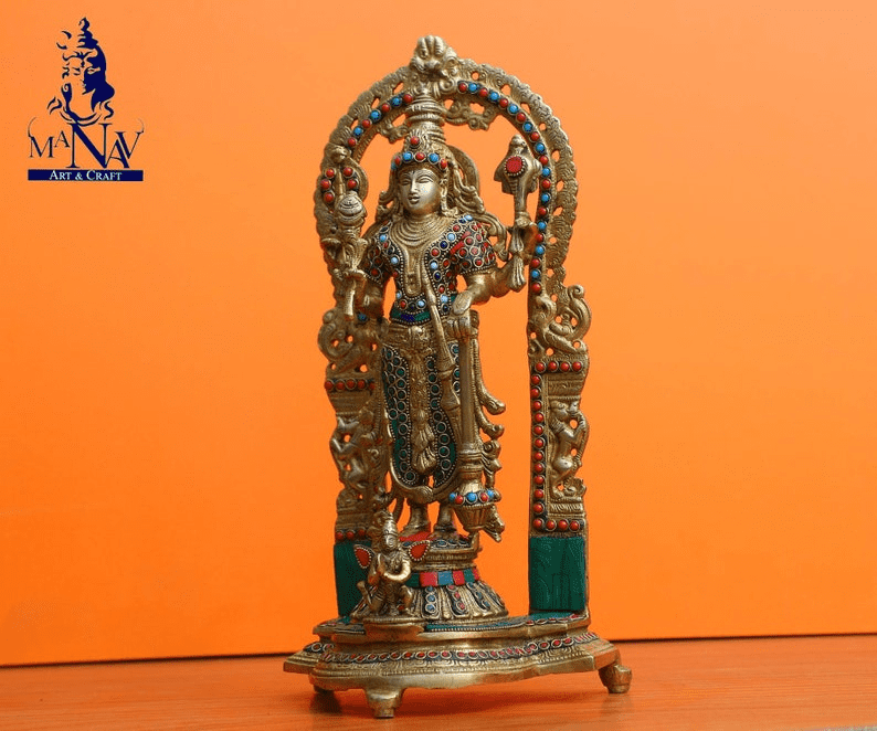 Vishnu Narayan statue- 40CM Narayana statue, Standing Vishnu Idol, Lord ...
