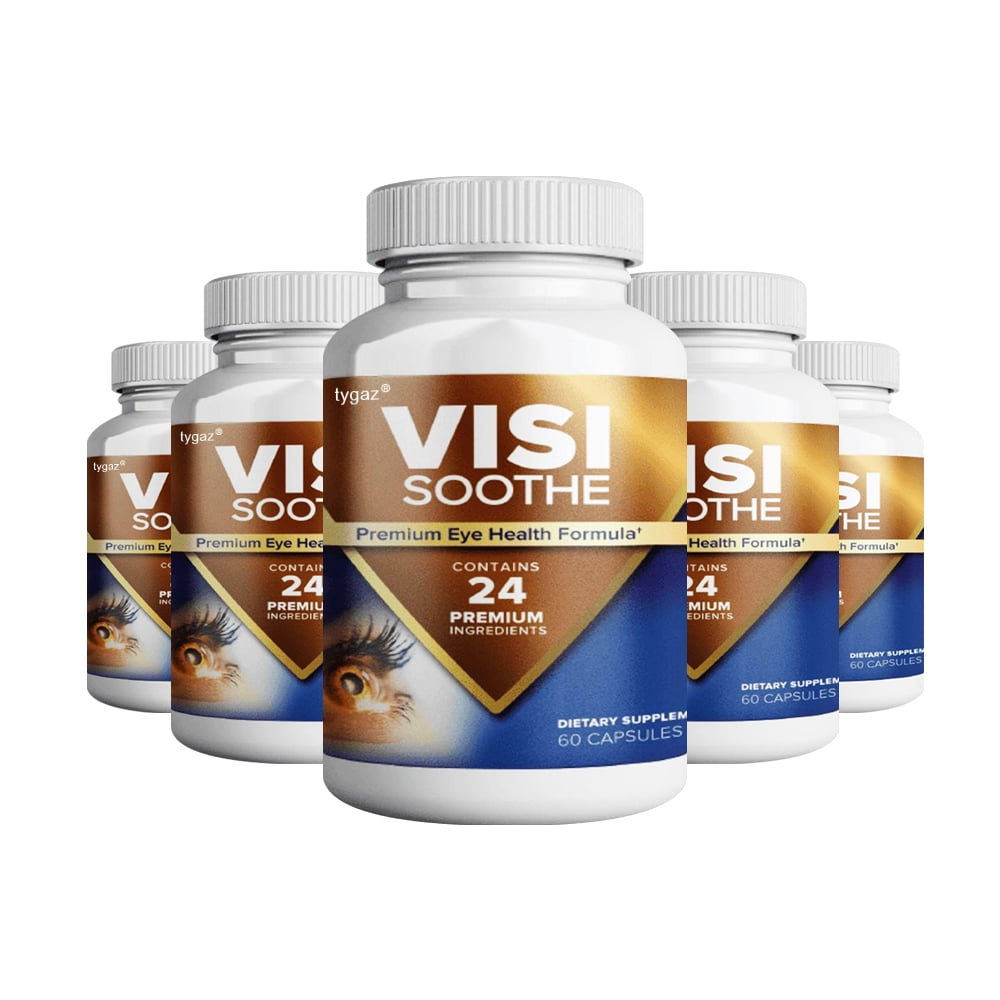 Visi Soothe Eye Health Supplement - 5 Pack, 60 Capsules per Bottle ...