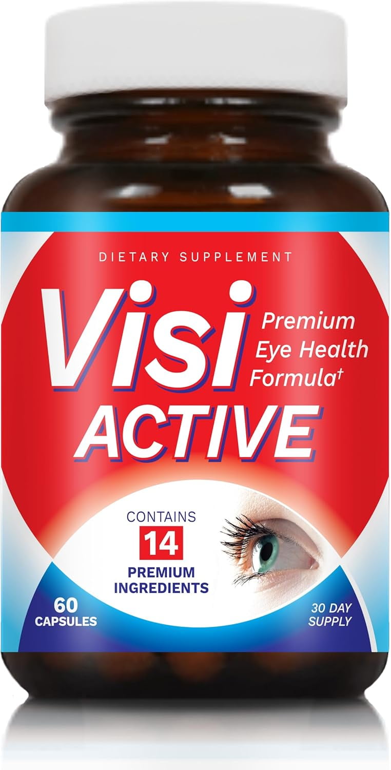 VisiActive Vision Support Supplement - Eye Health Formula with L ...