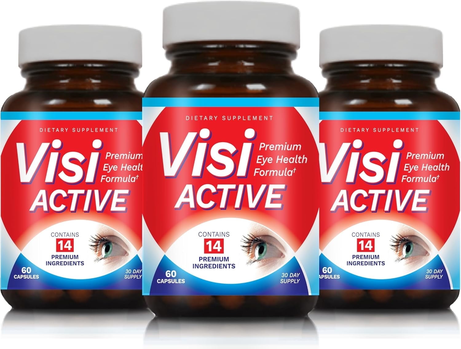 VisiActive Vision Support Supplement - Eye Health Formula with L ...