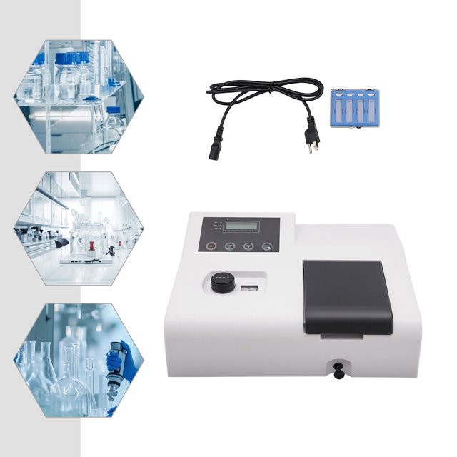 Visible Spectrophotometer Spectrometer Digital 350-1020nm Laboratory ...