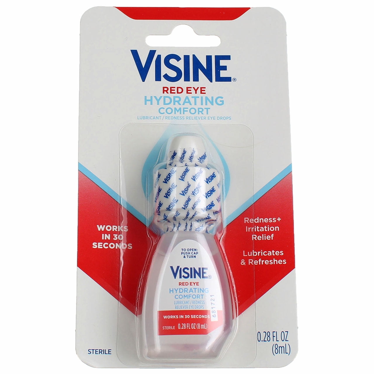 Visine Red Eye Hydrating Comfort Redness Relief Lubricating Eye Drops ...