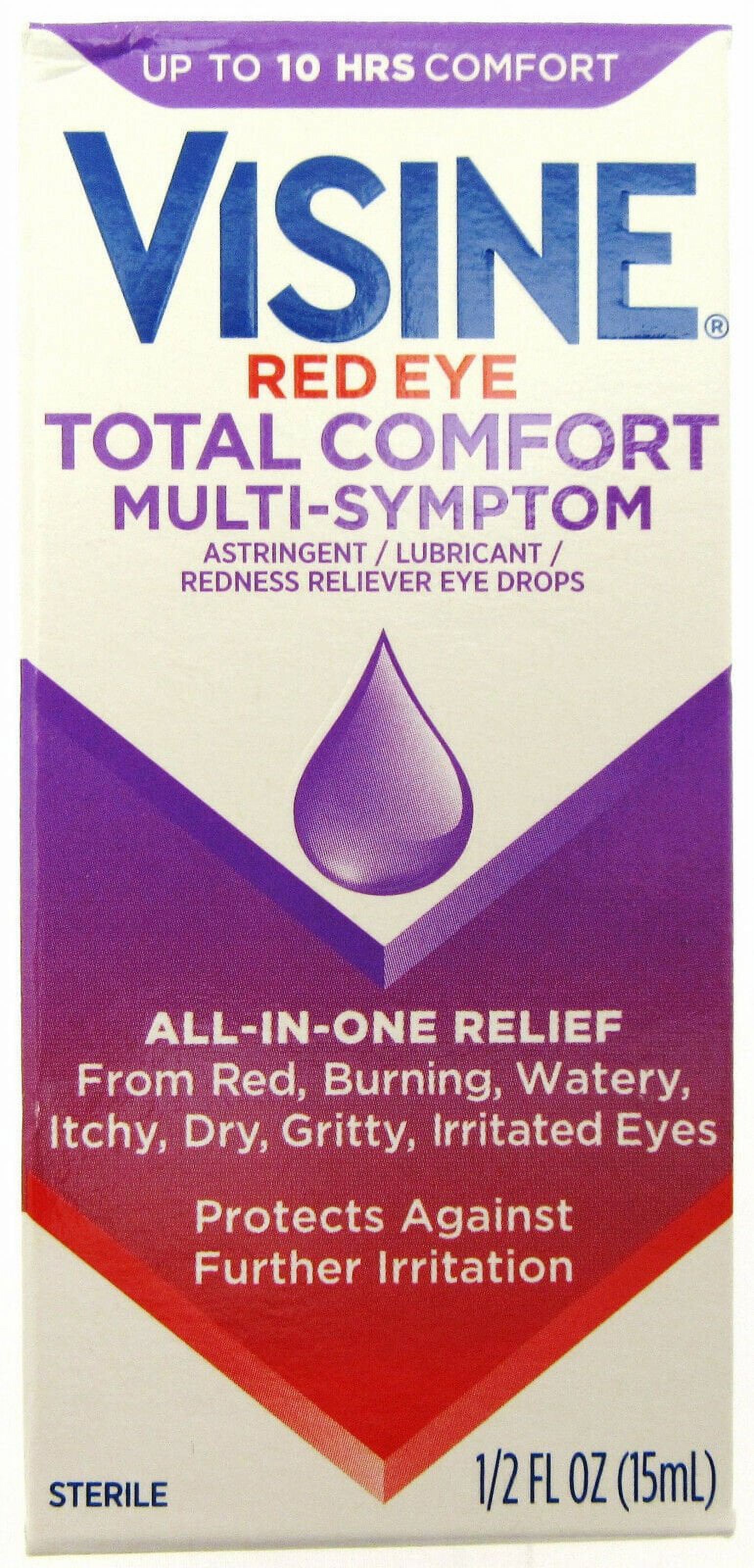 Visine Red Eye Hydrating Comfort Lubricating Eye Drops, 0.5 fl. oz ...