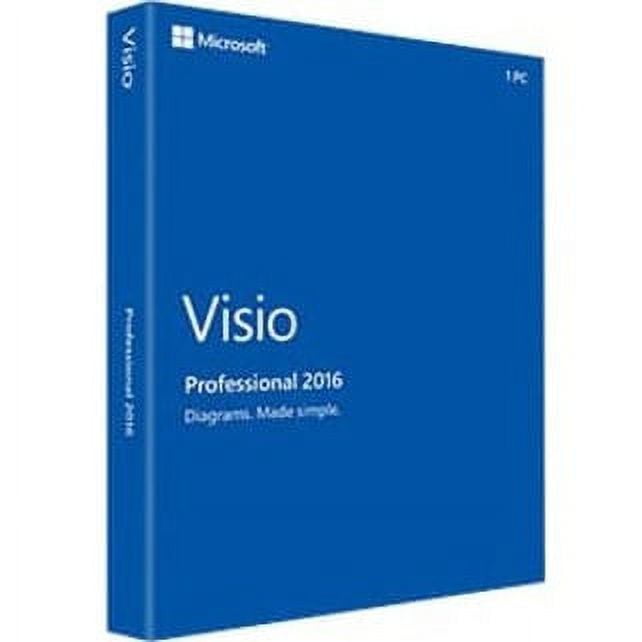 Microsoft Visio Pro 2016 Win Medialess - Walmart.com