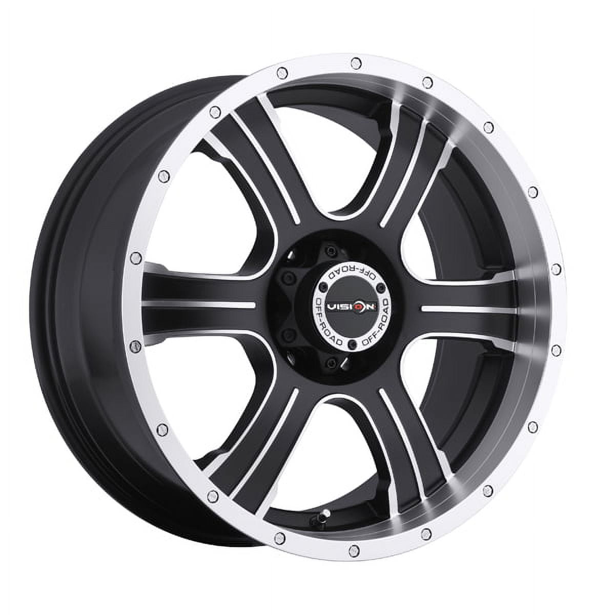 Vision 396 Assassin 17x8.5 6x139.7/6x5.5" +25mm Black/Machined Wheel ...