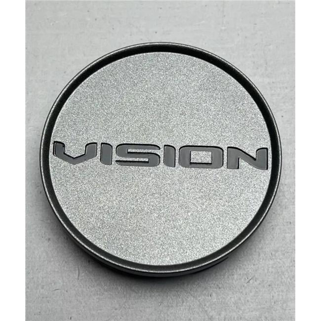 Vision 5 x 100 in. Snap In Wheel Center Cap - Matte Graphite with Black ...