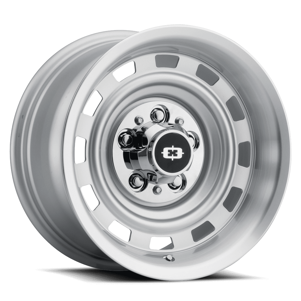 15X10 Vision 54 Cheyenne Silver Machined Lip 5x5 ET-12 Wheel Rim ...