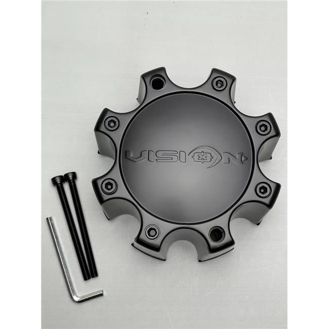 Vision C326MB-8CLV 8 Lug Closed Long Wheel Center Cap - Matte Black ...