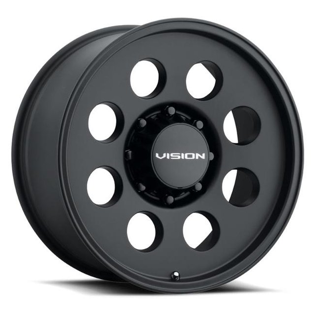 Vision 56-6181SB-25 8 x 165.1 mm Midway Wheel Rim - Satin Black ...