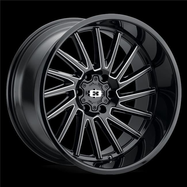 Vision 306-22081GBMS-19 8 x 165.1 mm Rapier Wheel Rim - Gloss Black ...