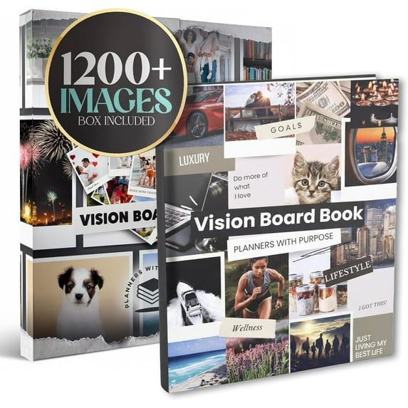 Vision Board Book 1,200+ Vision Board Images & Quotes - Goal Setting ...