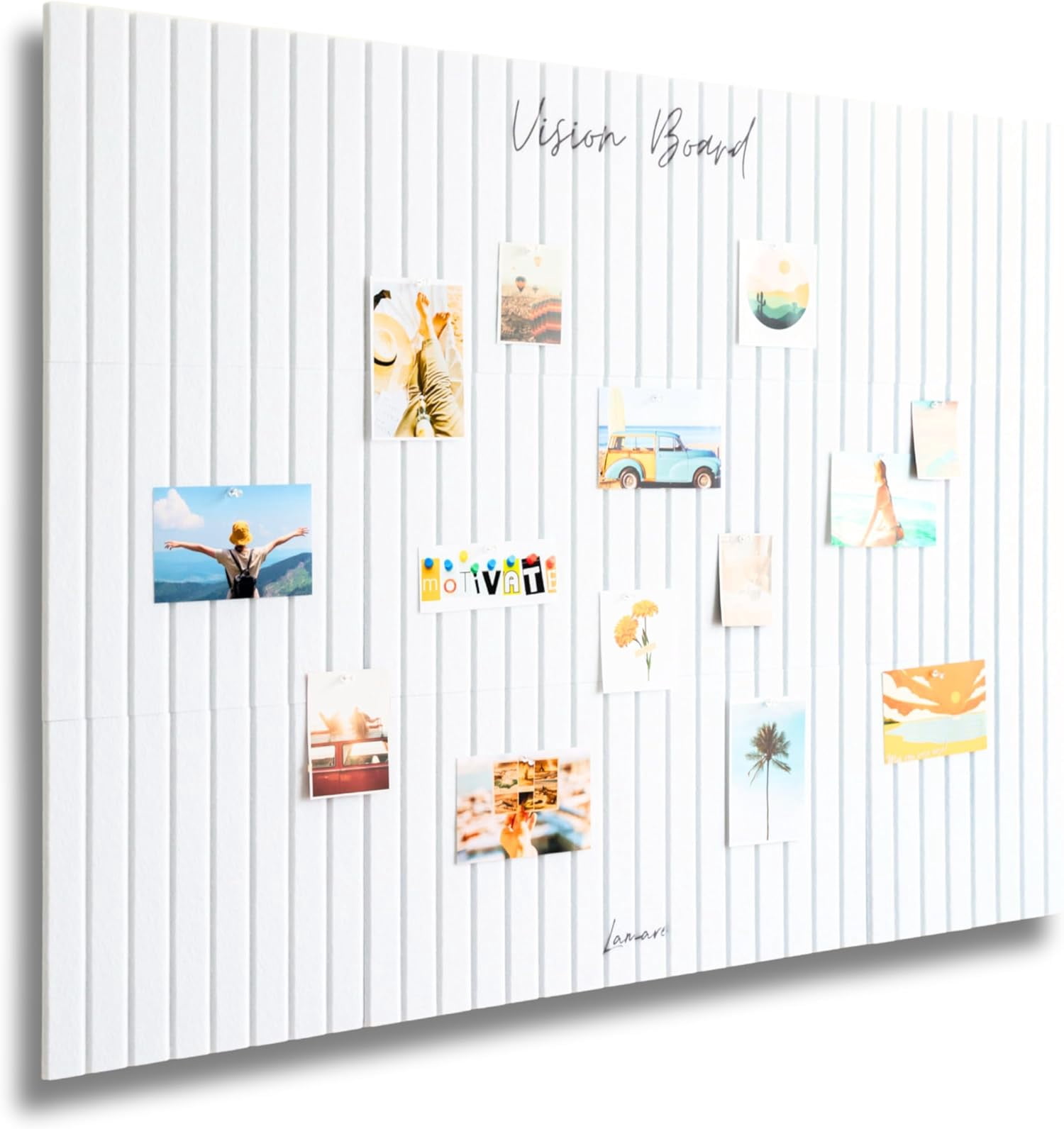 Vision Board for Wall - Aesthetic Felt Bulletin Board Tiles with Pins ...
