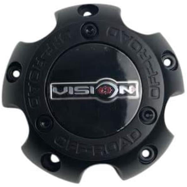 Vision Bolt-On Wheel Center Cap with Removable End Cap - Matte Black ...
