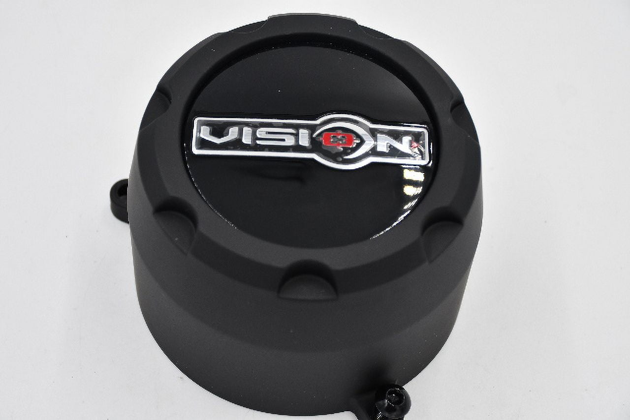Vision C398SB-8V 398 Manx 412 Rocker 8 Lug Satin Black Center Cap w ...