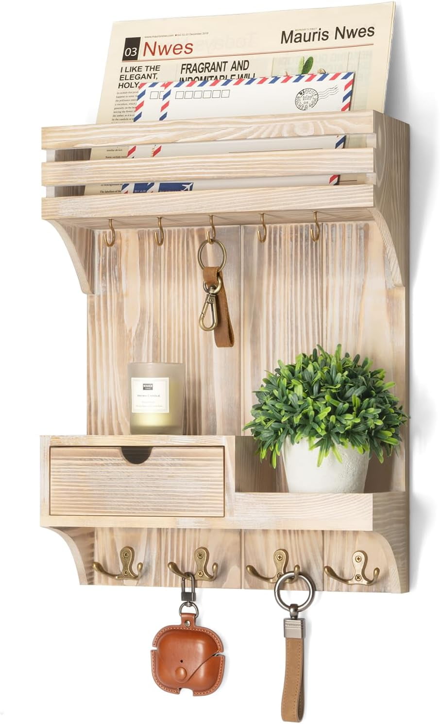 Vision Decorative Key Holder Wall Mount with Mini Drawer Organizer ...