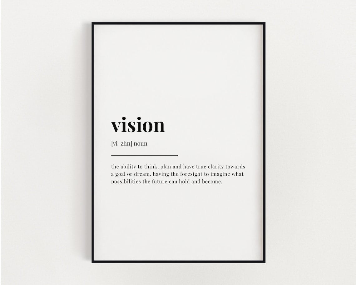Vision Definition Print, Wall Art Print, Vision Print, Definition Print ...