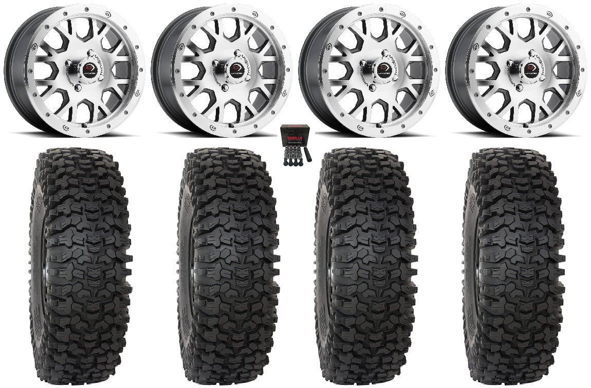 Vision Invader 14" Wheels Machined 28" RC500 Tires Yamaha Viking ...