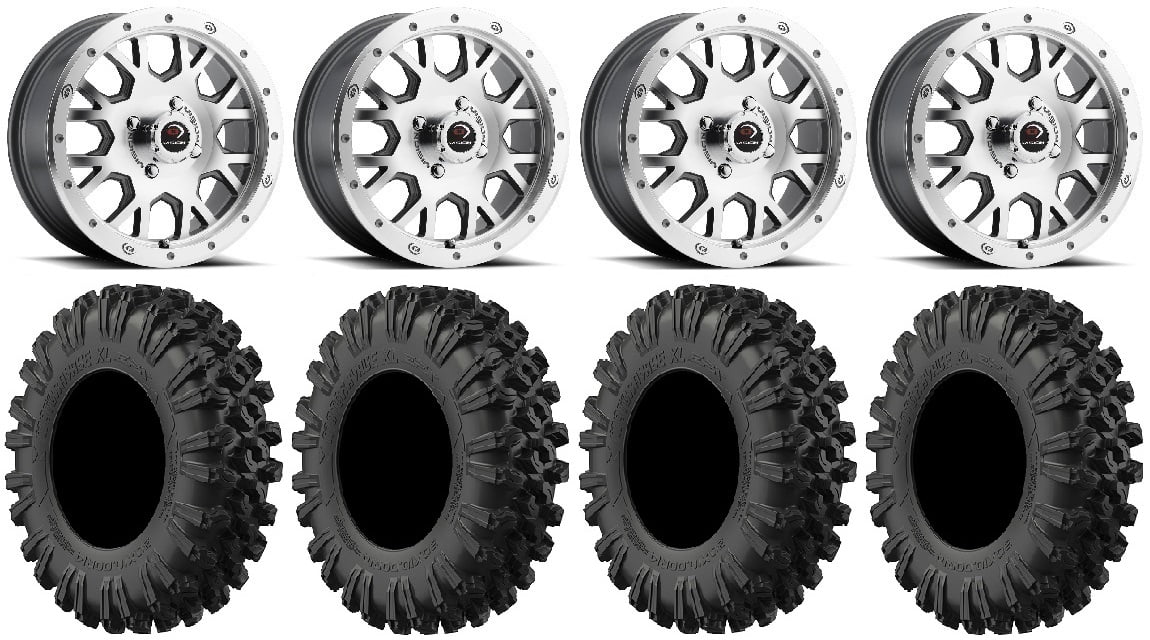 Vision Invader Machined 15" Wheels 35" MotoRavage XL Tires Can-Am ...