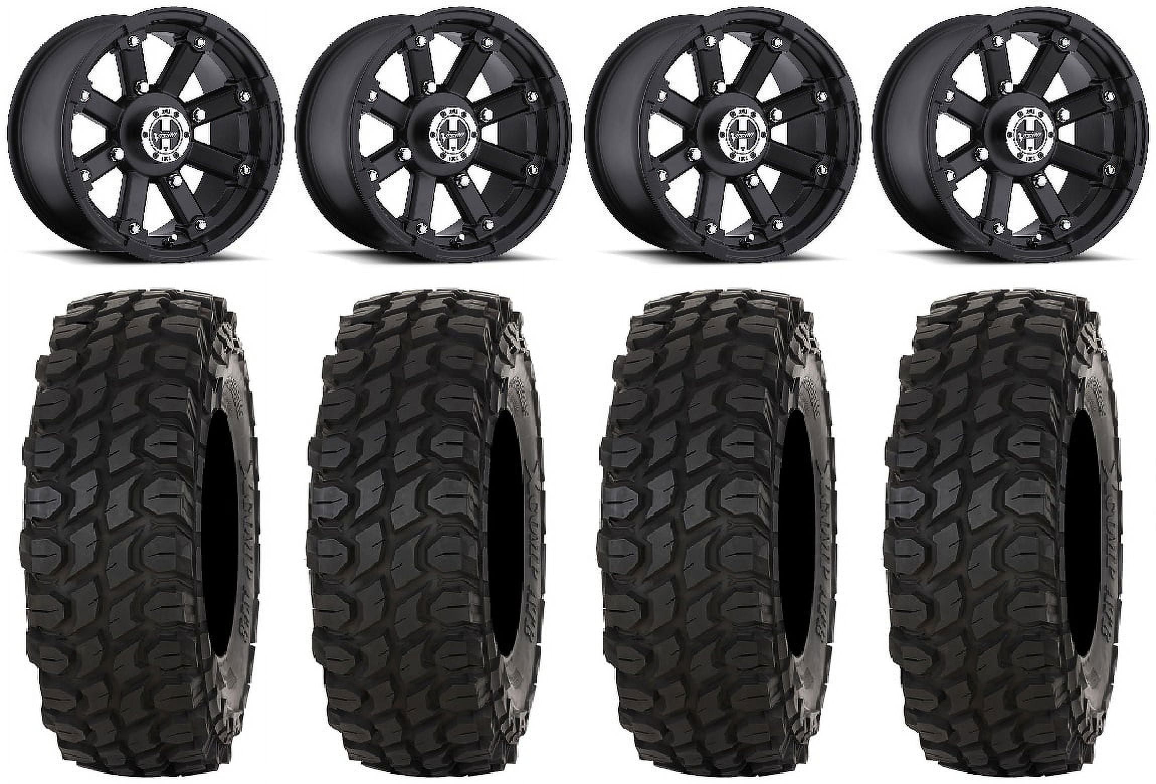 Vision Lockout 14" Wheels Black 30" XComp ATR Tires Polaris RZR XP 1000 ...