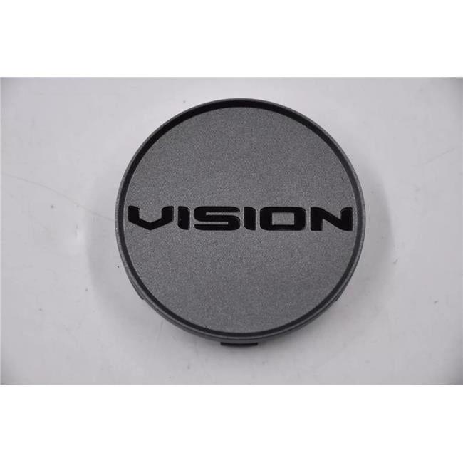Vision Logo Snap In Wheel Center Cap - Matte Gray & Black - Walmart.com