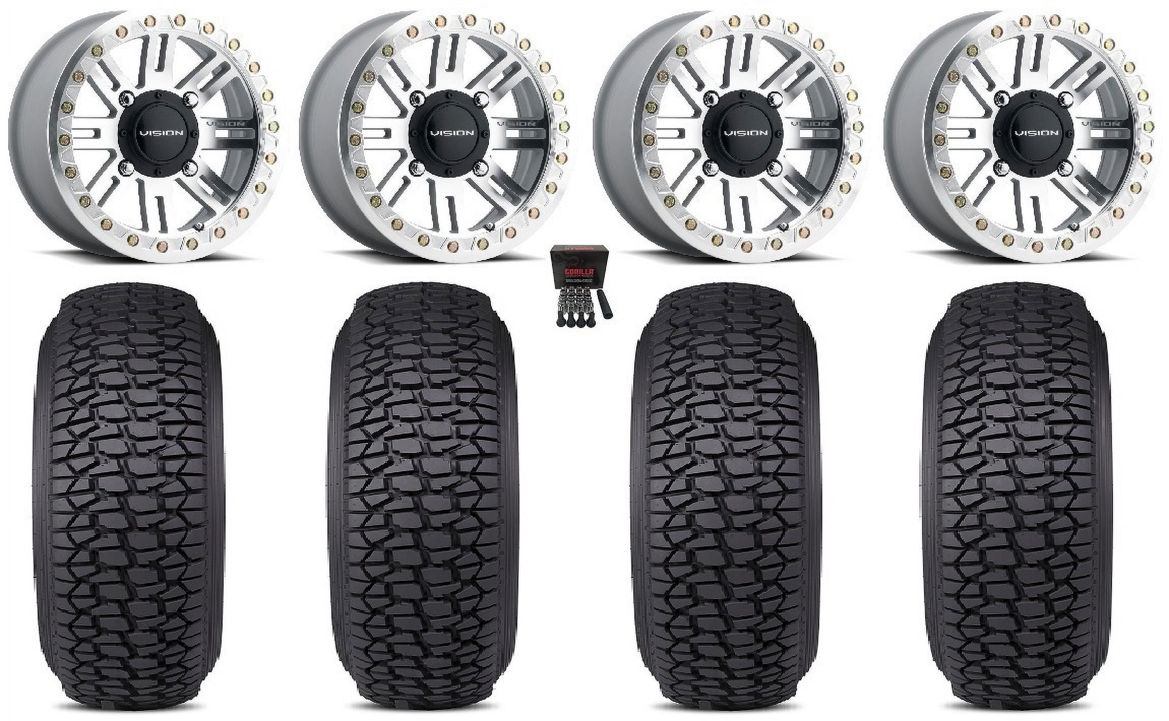 Vision Manx 2 Beadlock 14" Wheels Mh 28" Regulator 2 Tires Can-Am ...