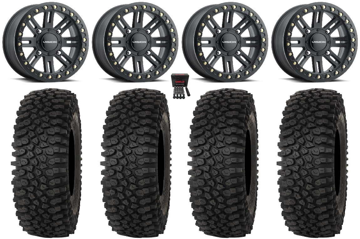 Vision Manx 2 Beadlock 15" Wheels Black 35" Roctane STX Tires Can-Am ...