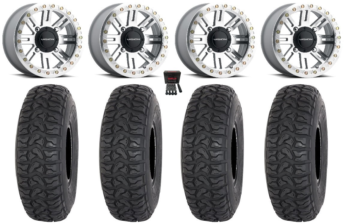 Vision Manx 2 Beadlock 15" Wheels Mh 35" Chicane LT Tires Can-Am ...
