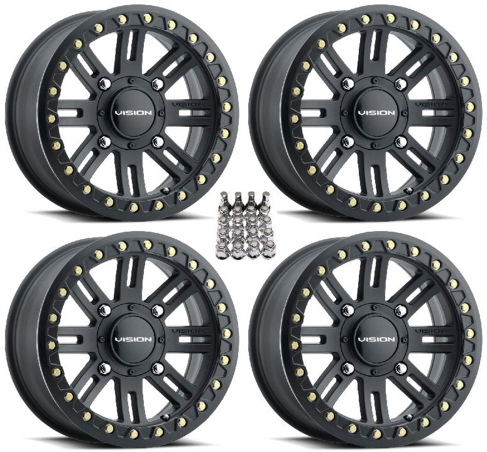 Vision Manx 2 Beadock Satin Black ATV Wheels 14" Sportsman RZR Ranger ...