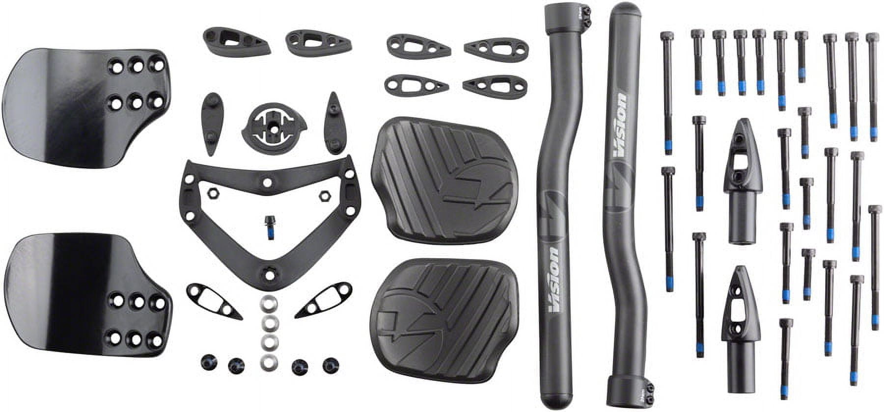 Vision Metron 4D Clip On Aero Bar - Flat M.A.S., S-Bend, Black ...