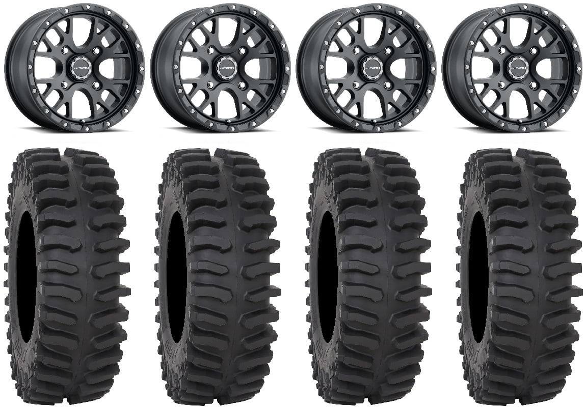 Vision Rocker Black (4+3) 14" Wheels 27" XT400 Tires Yamaha Viking ...