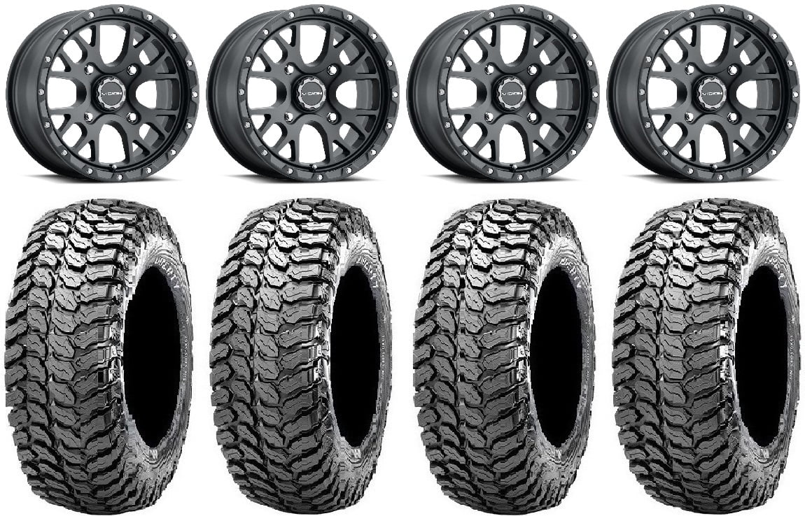 Vision Rocker Black (4+3) 14" Wheels 30" Liberty Tires Yamaha Viking ...