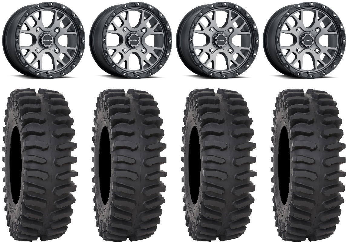 Vision Rocker Grey 15" Wheels 32" XT400 Tires Polaris RZR XP 1000 / PRO ...