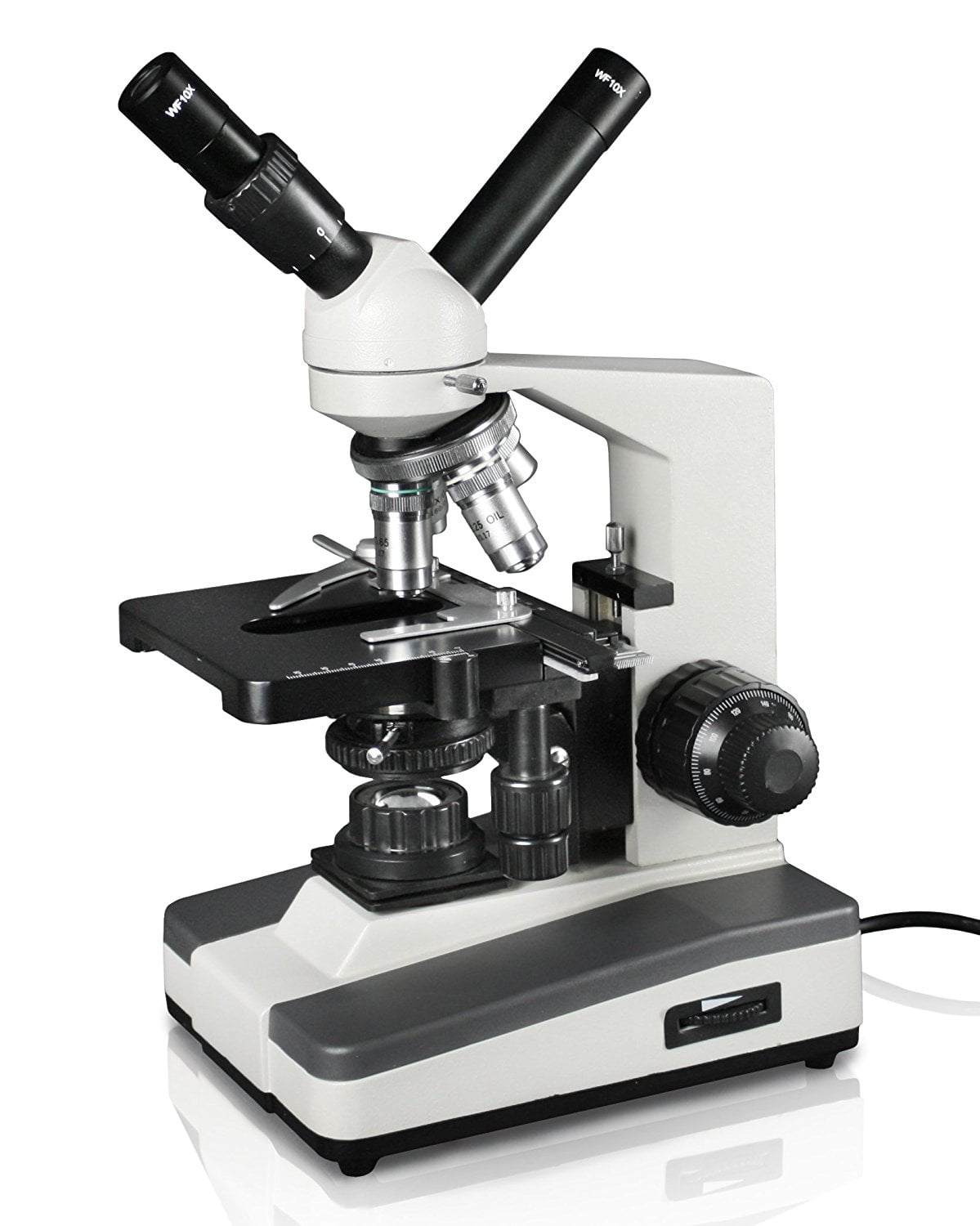 Vision Scientific Dual View Compound Microscope, 10x WF Eyepiece, 40x ...