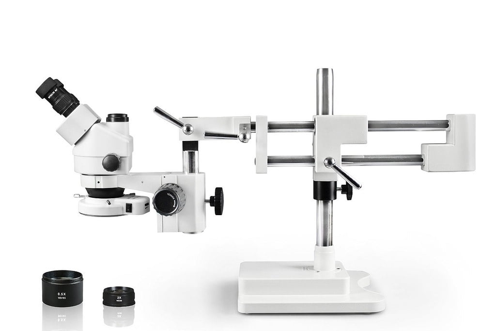 Vision Scientific Trinocular Zoom Stereo Microscope, 10x WF Eyepiece, 0 ...
