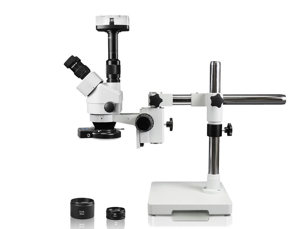 Vision Scientific Trinocular Zoom Stereo Microscope, 10x WF Eyepiece, 3 ...