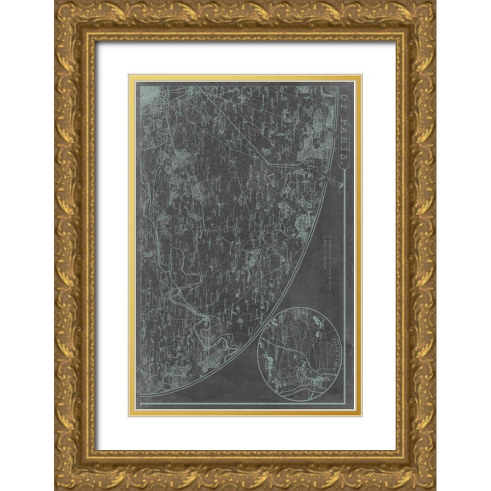 Vision Studio 11x14 Gold Ornate Wood Framed with Double Matting Museum ...