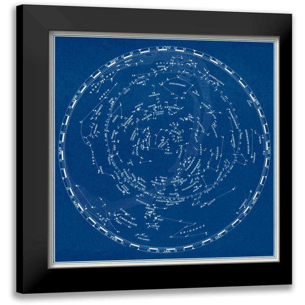 Vision Studio 12x12 Black Modern Framed Museum Art Print Titled - Stars ...