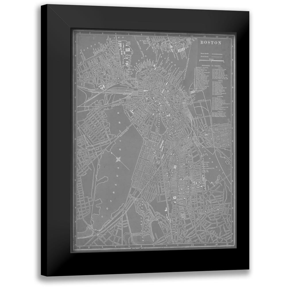 Vision Studio 12x14 Black Modern Framed Museum Art Print Titled - City ...