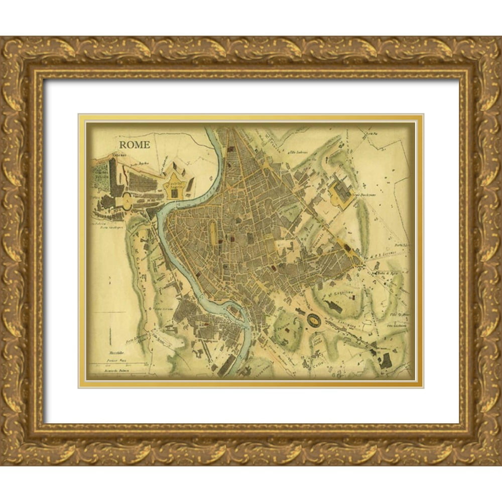 Vision Studio 14x12 Gold Ornate Wood Framed with Double Matting Museum ...