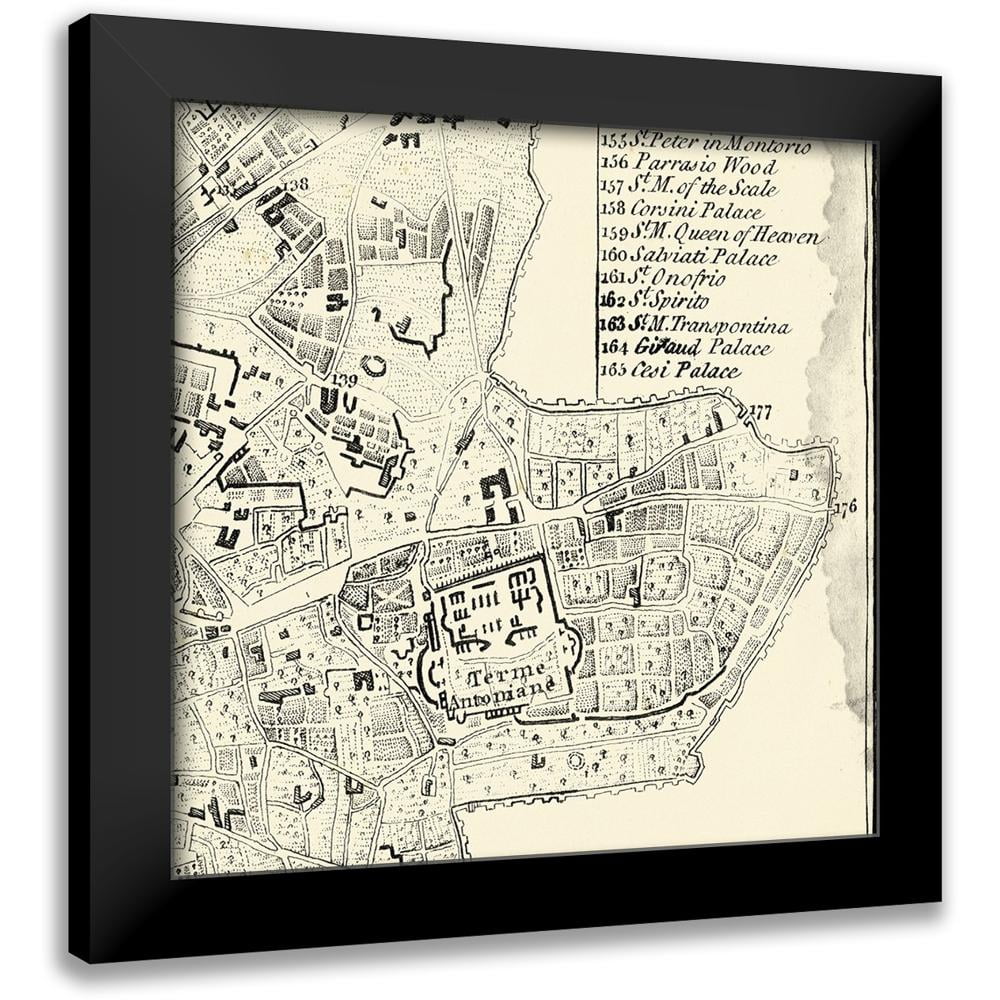 Vision Studio 15x15 Black Modern Framed Museum Art Print Titled - City ...