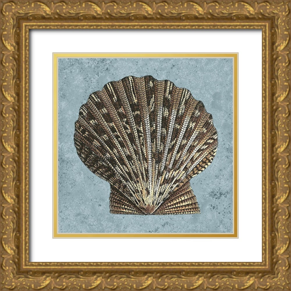 Vision Studio 15x15 Gold Ornate Wood Framed with Double Matting Museum ...