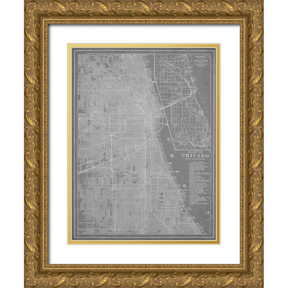 Vision Studio 15x18 Gold Ornate Wood Framed with Double Matting Museum ...