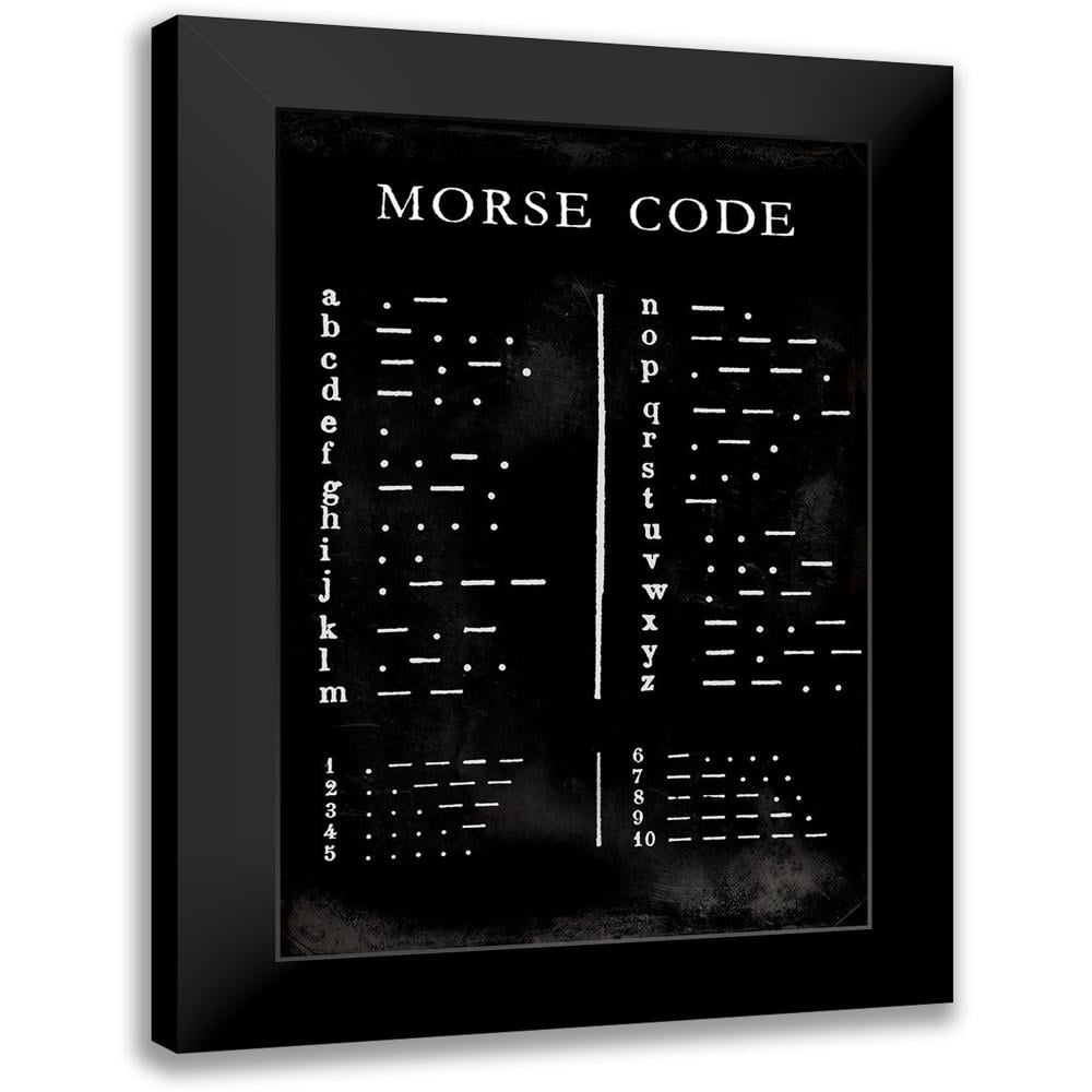 Vision Studio 17x24 Black Modern Framed Museum Art Print Titled - Morse Code Chart - Walmart.com