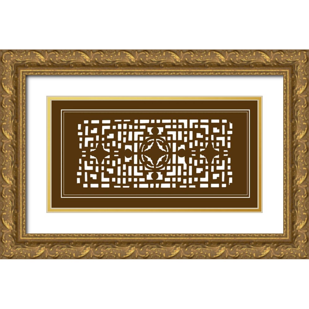 Vision Studio 18x11 Gold Ornate Wood Framed with Double Matting Museum ...