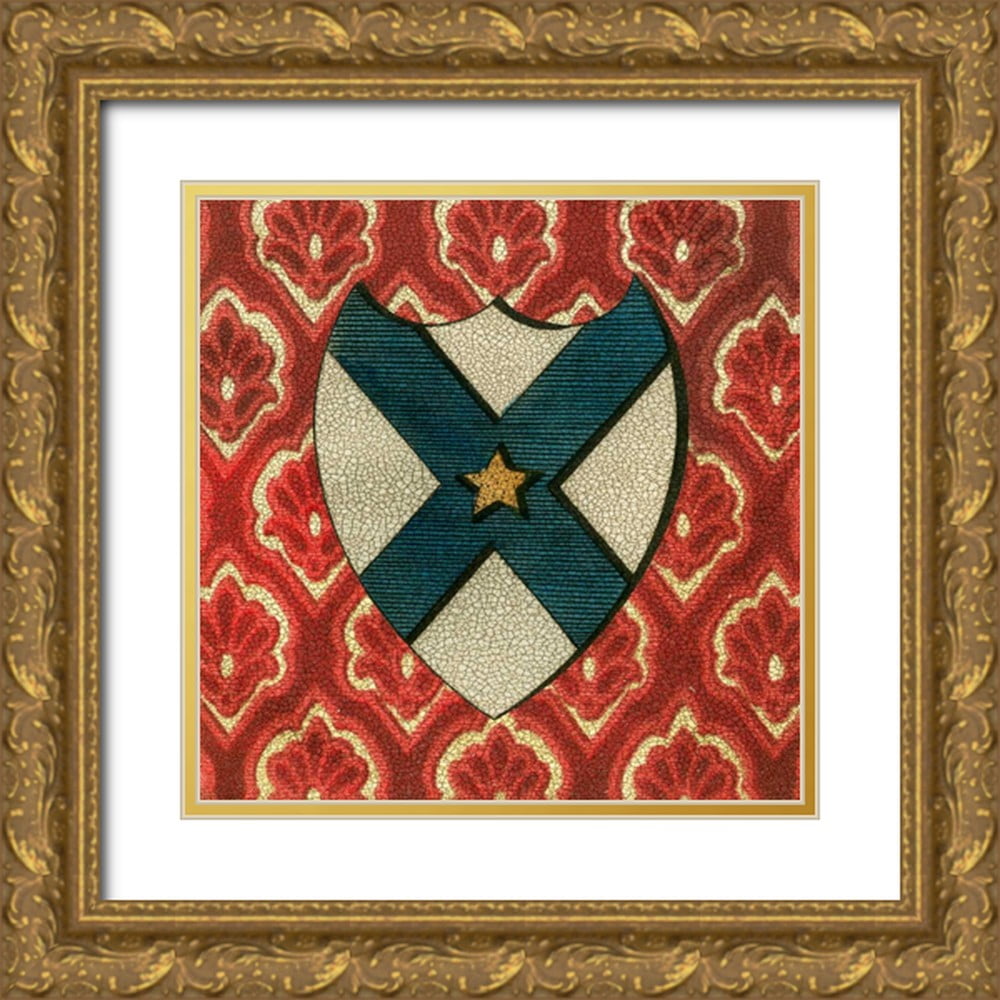 Vision Studio 20x20 Gold Ornate Wood Framed with Double Matting Museum ...