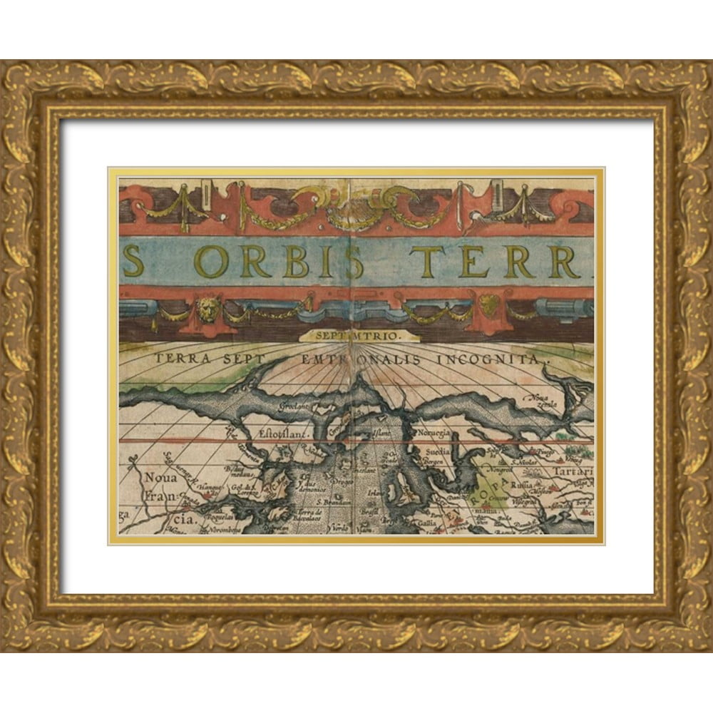 Vision Studio 24x19 Gold Ornate Wood Framed with Double Matting Museum ...